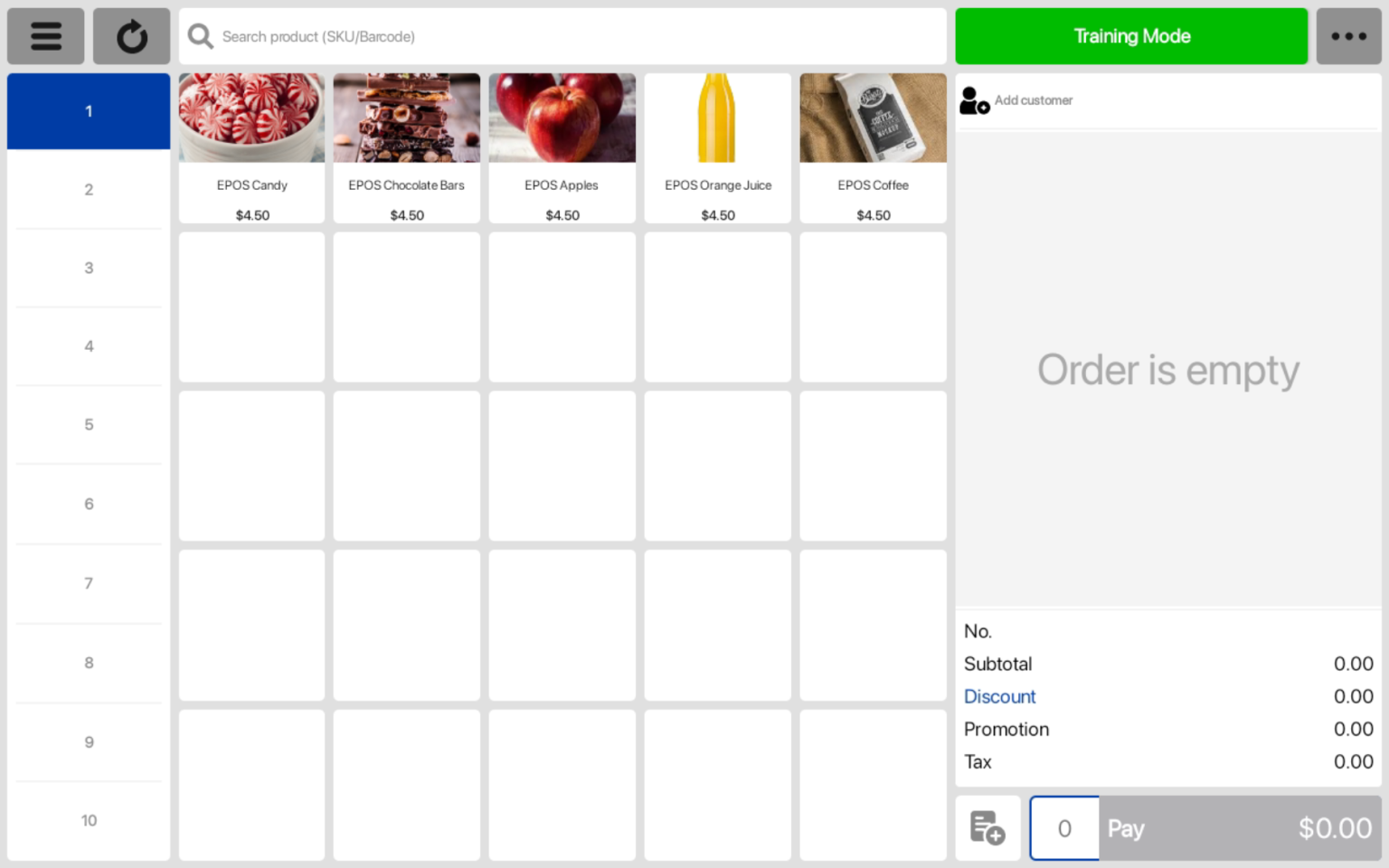 Training Mode | EPOS POS System
